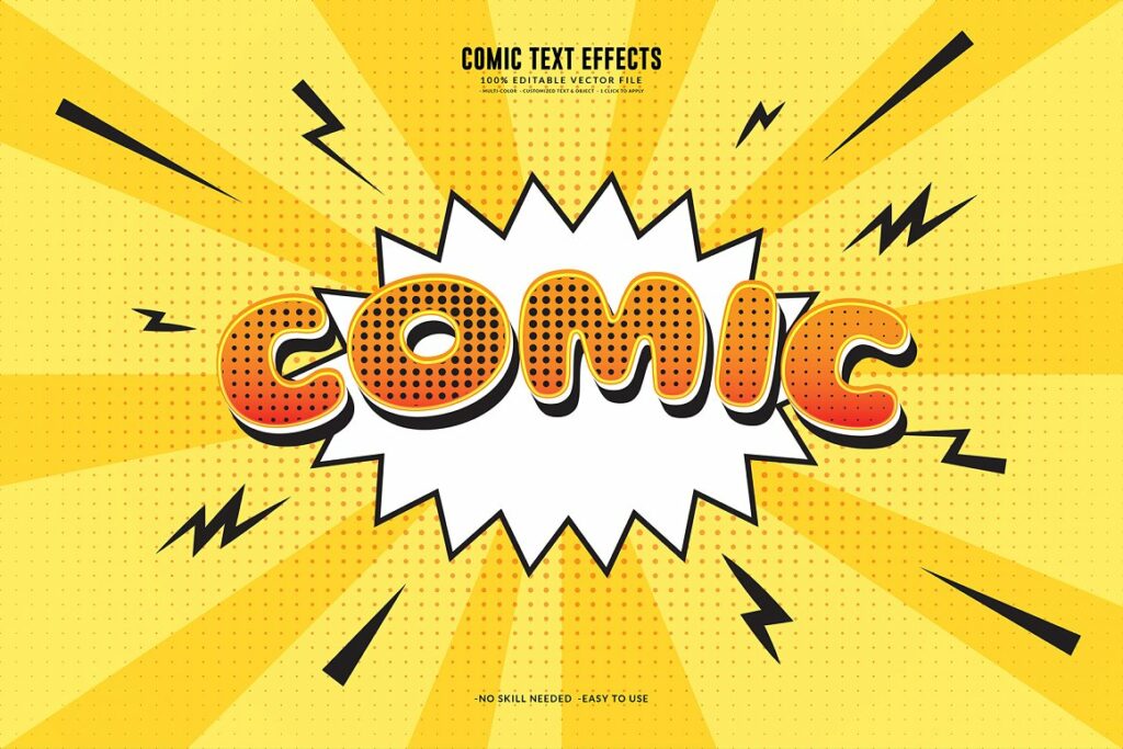 Comic Book Editable Text Effect - MasterBundles