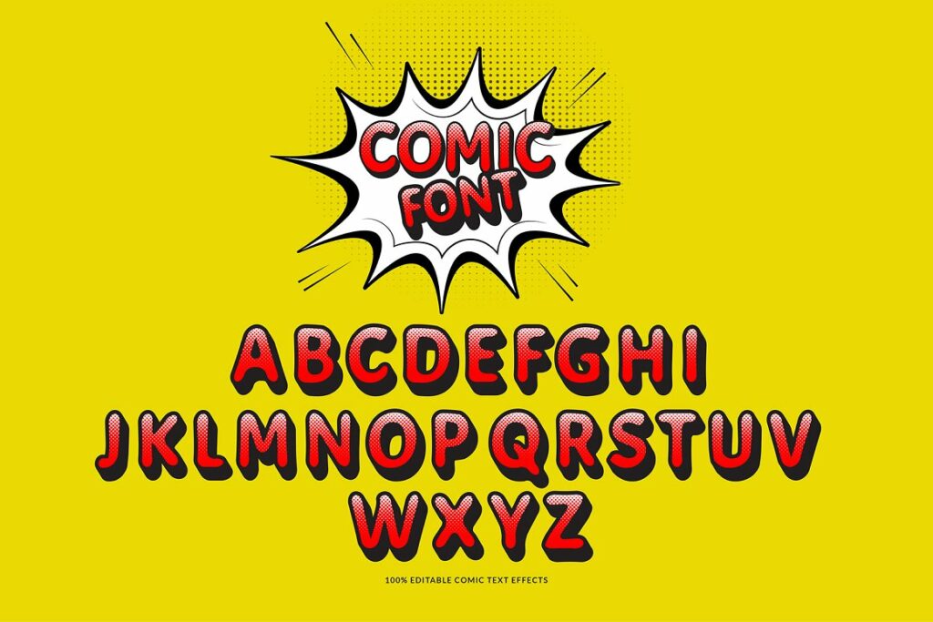 Comic Book Editable Text Effect - MasterBundles