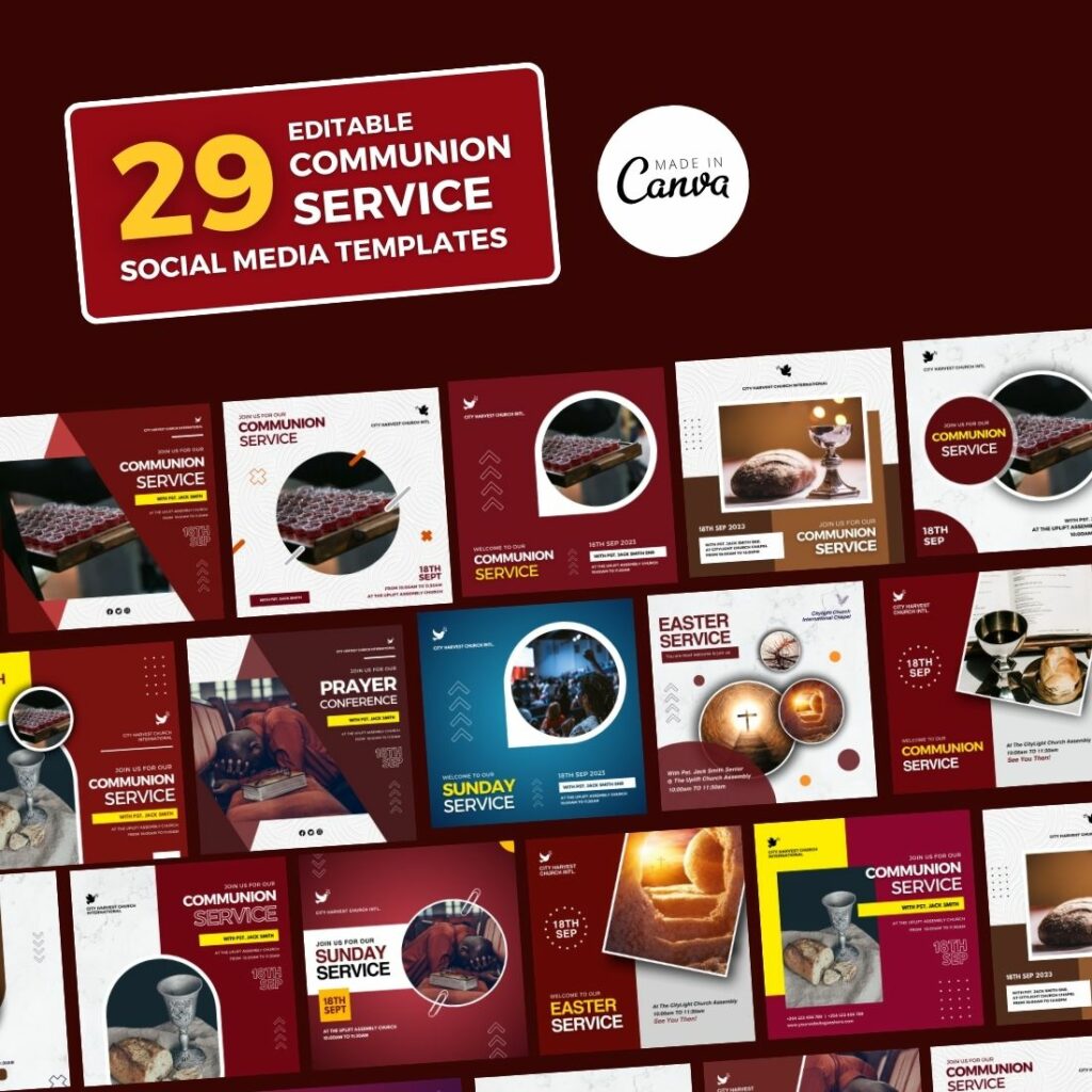 Holy Communion Church Flyer Bundle (30) - MasterBundles