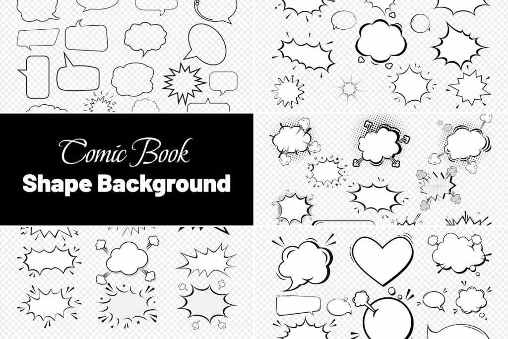 Vector Comic Book Shape Bundle - MasterBundles