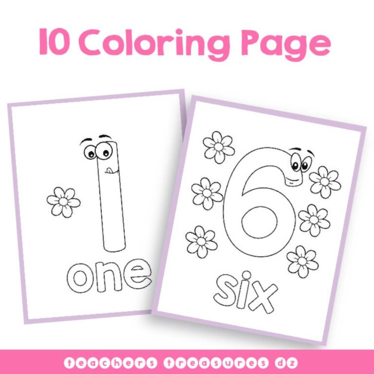 1 - 10 Numbers Printable Coloring Page - MasterBundles