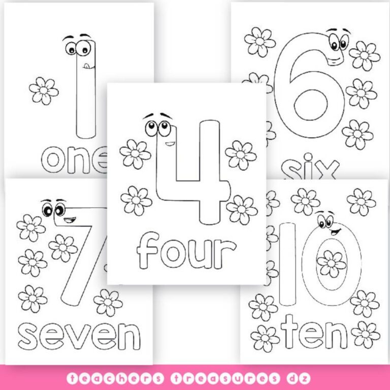 1 - 10 Numbers Printable Coloring Page - MasterBundles