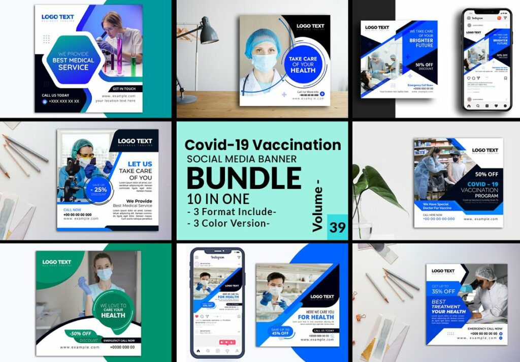 Covid-19 Vaccination Program Social - MasterBundles