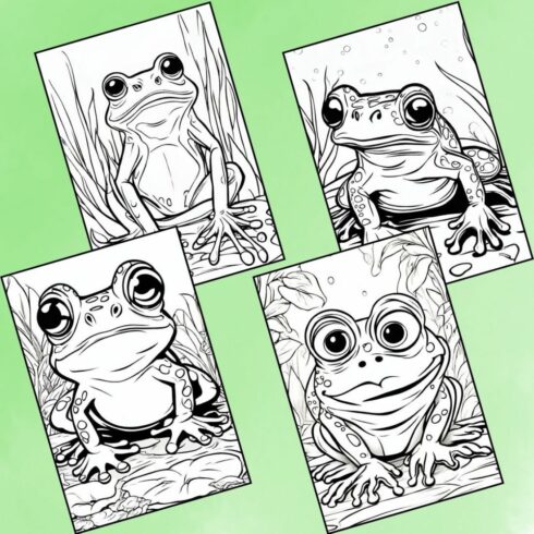 Froggy Coloring Adventure | 12 Relaxing and Calming Frog Coloring Pages ...