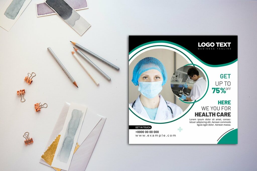 Health Banner Template For Social - MasterBundles