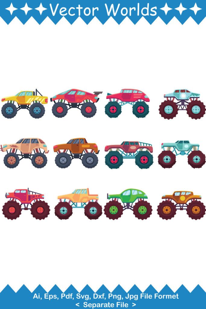 Monster Car SVG Vector Design - MasterBundles
