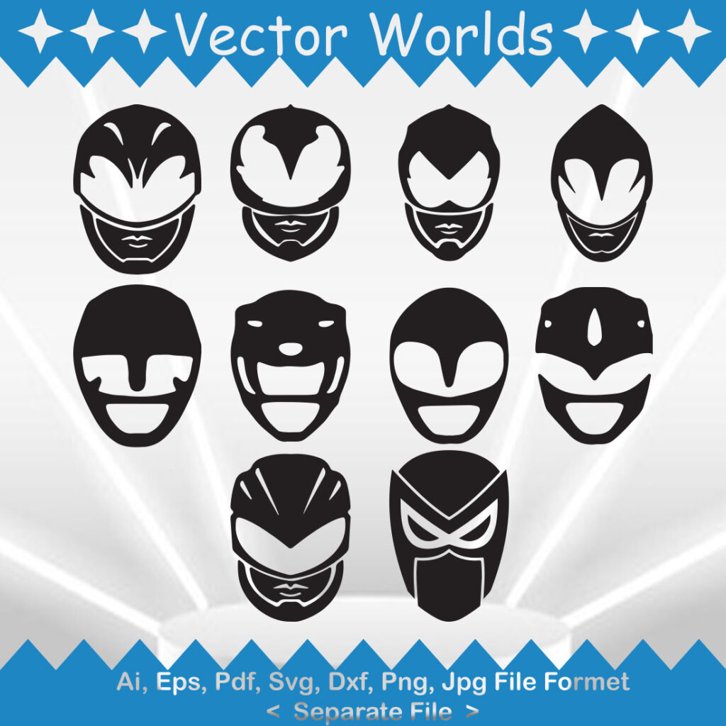 Power Ranger Head SVG Vector Design - MasterBundles