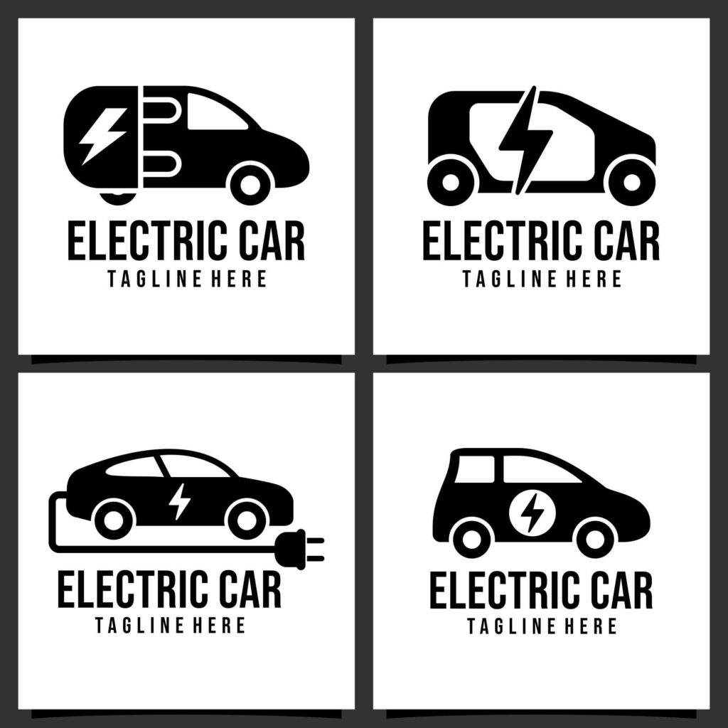 Electric car logo design collection - $6 - MasterBundles