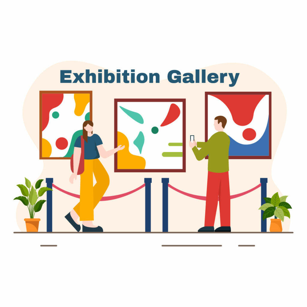 12 Exhibition Gallery Illustration - MasterBundles