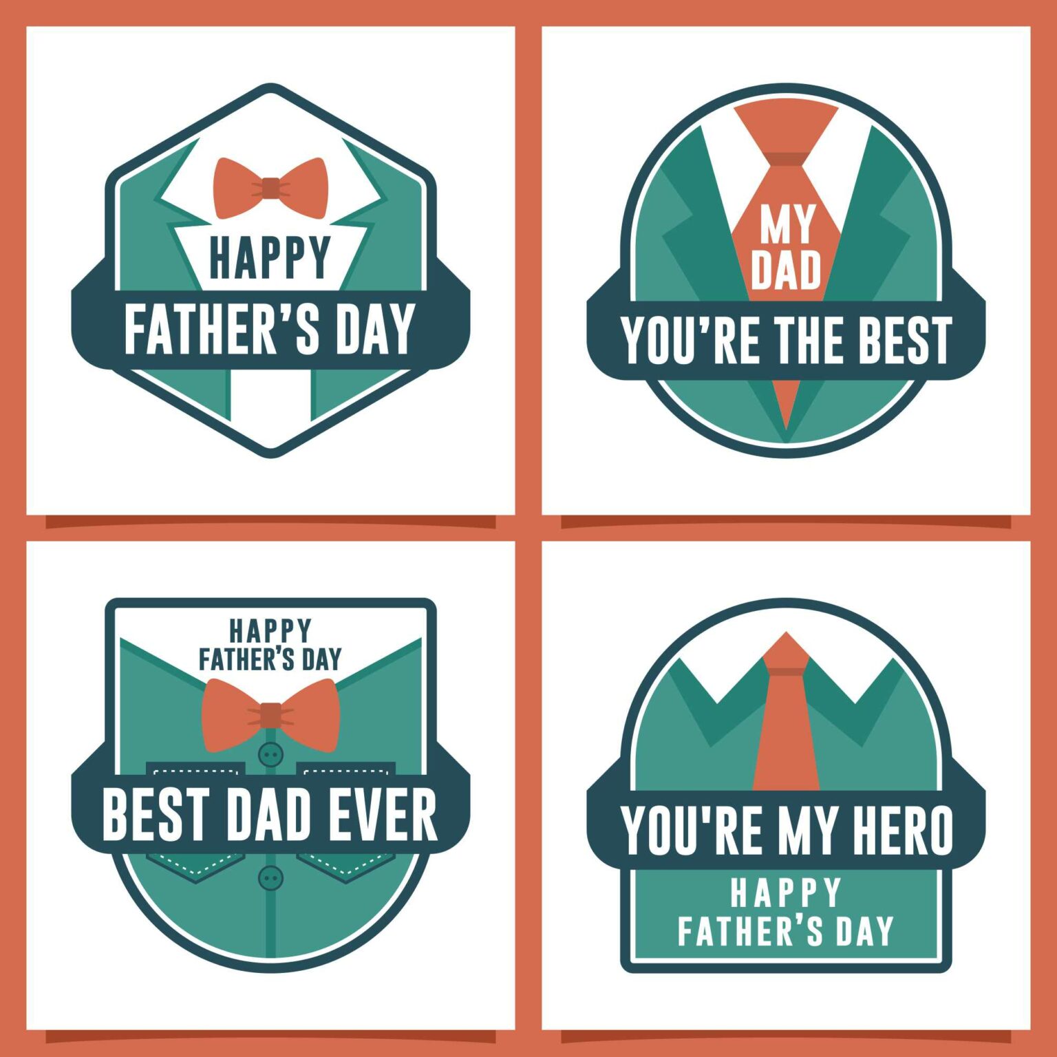 Father's day badge clothes vector design - $4 - MasterBundles