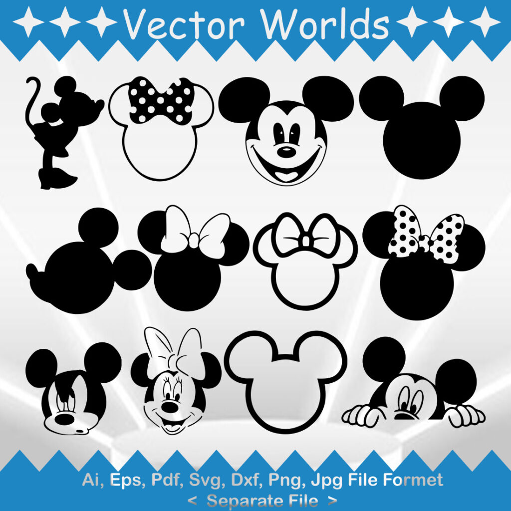 Mickey Mouse SVG Vector Design - MasterBundles