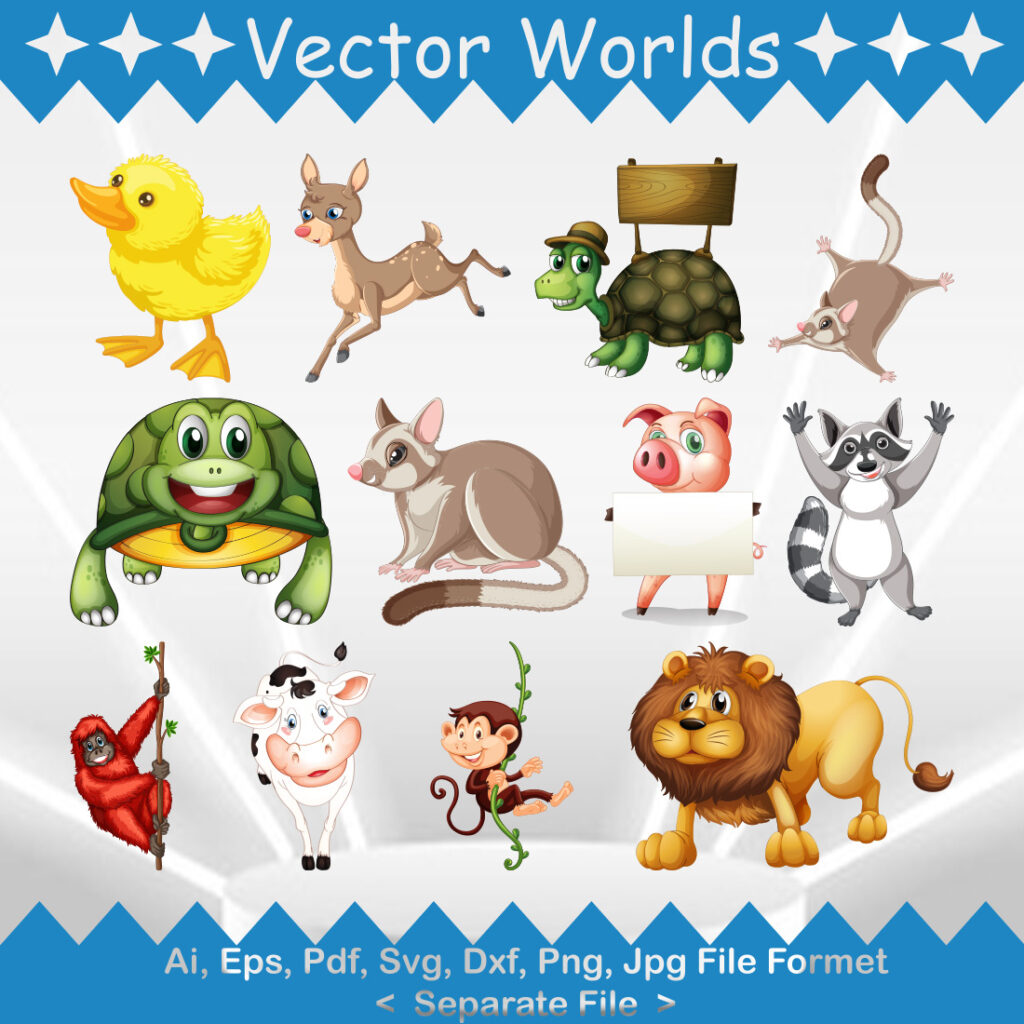Zoo Animal SVG Vector Design - MasterBundles