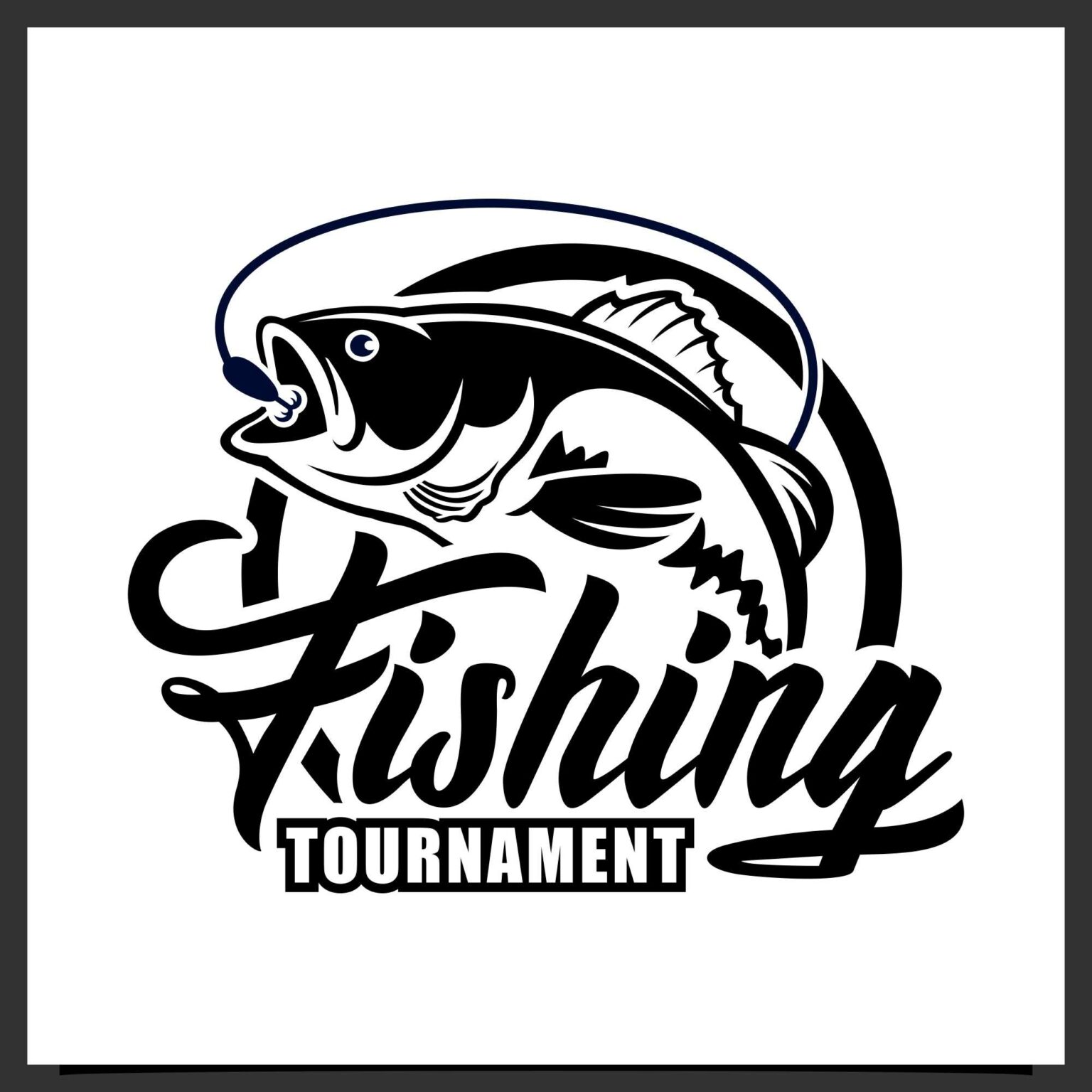 Fish Tournament logo vector design collection - $6 - MasterBundles