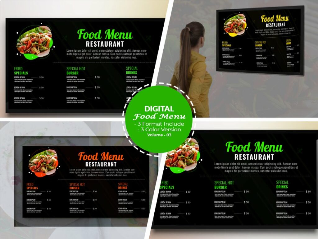 Digital Menu Board Design - MasterBundles