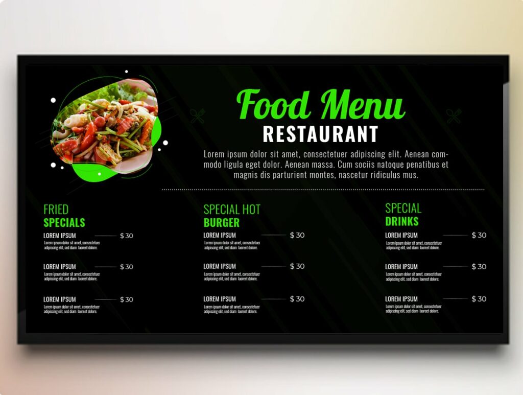 Digital Menu Board Design - MasterBundles