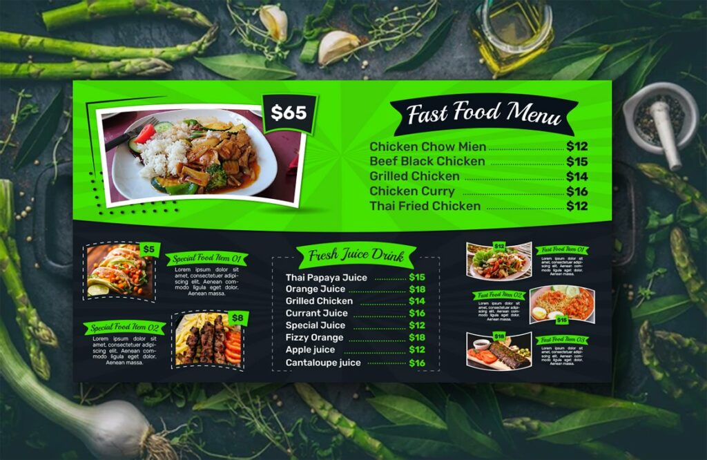 Digital Food Menu Boards - MasterBundles