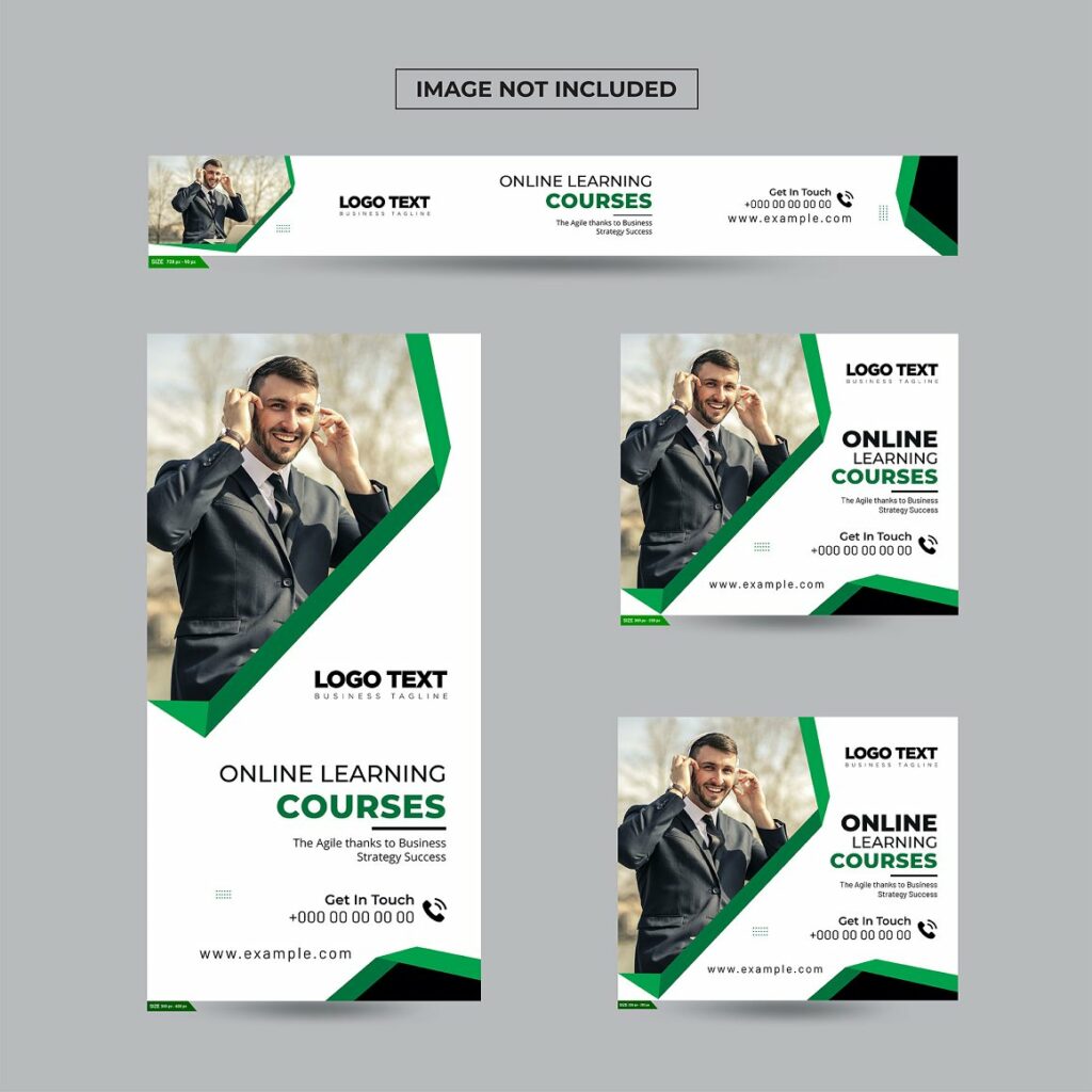 Online Courses Banner Design V-19 - MasterBundles