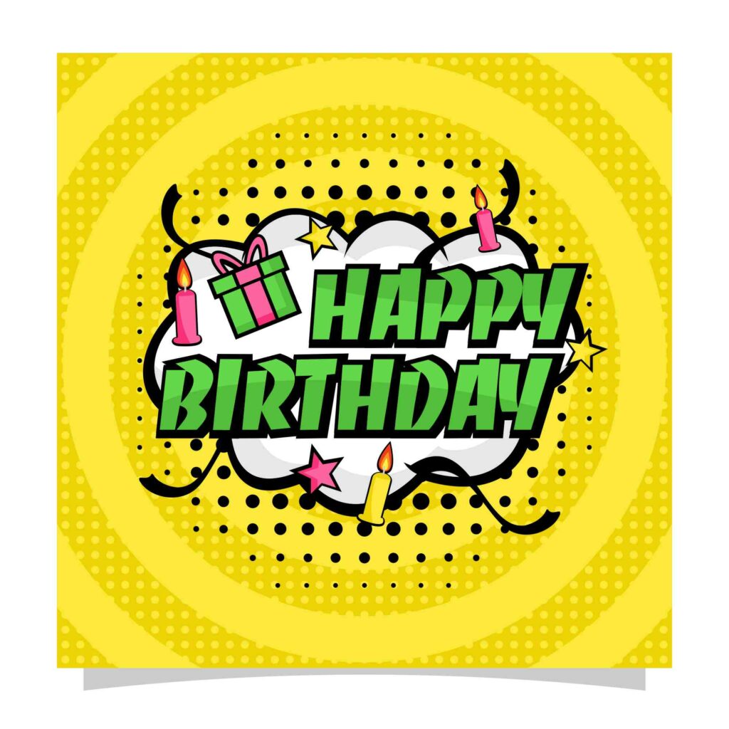Happy birthday Pop art style collection - $5 - MasterBundles