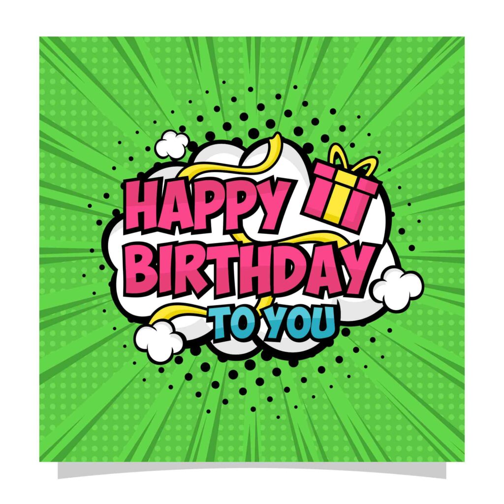 Happy birthday Pop art style collection - $5 - MasterBundles