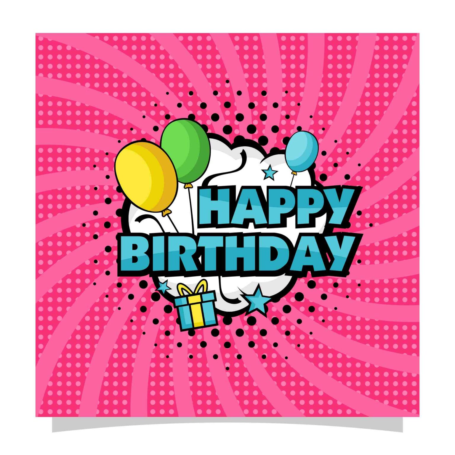 Happy birthday Pop art style collection - $5 - MasterBundles