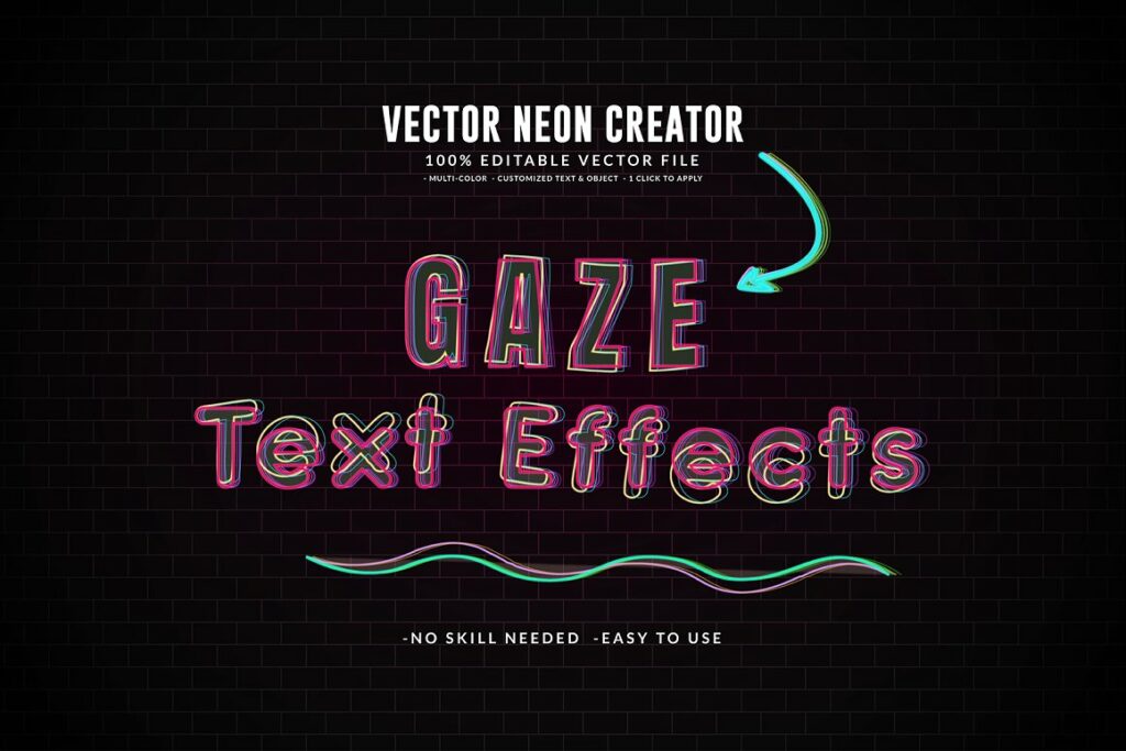 Vector Neon Creator Editable Effect - MasterBundles