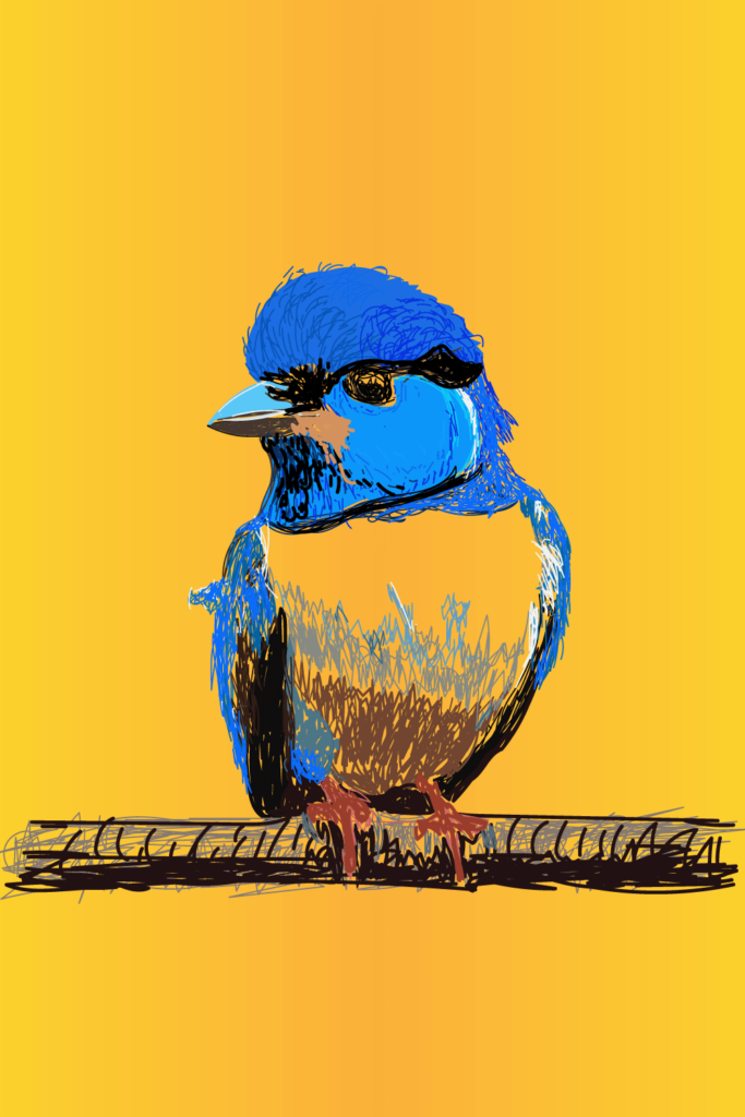 Blue Beautiful Natural birds Vector Design . - MasterBundles