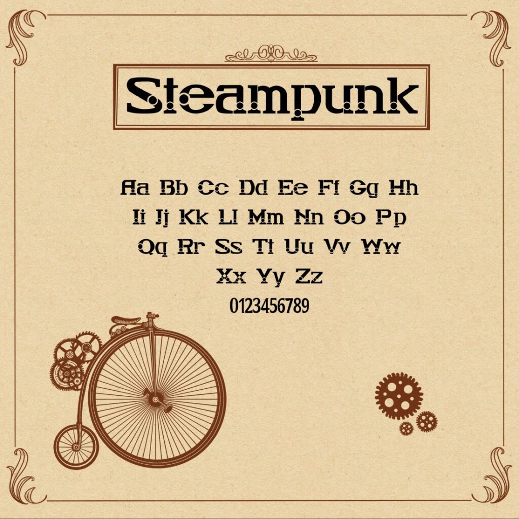 Steampunk Serif. Two fonts - MasterBundles