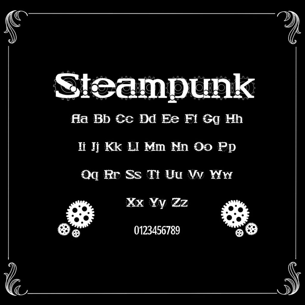 Steampunk Serif. Two fonts - MasterBundles