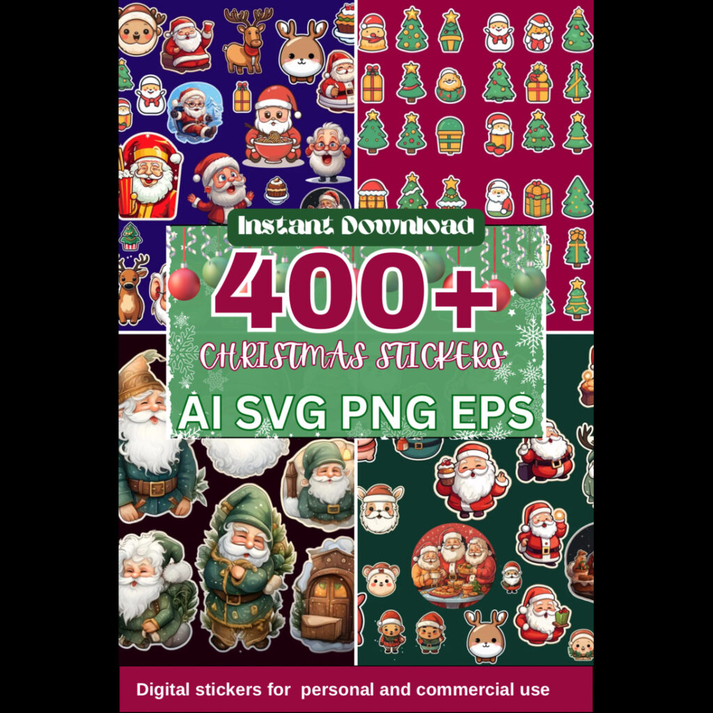 Christmas stickers bundle - MasterBundles