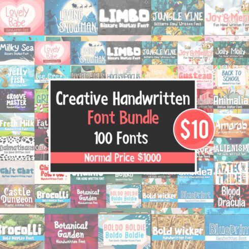 Creative Handwritten Fonts Bundle - MasterBundles