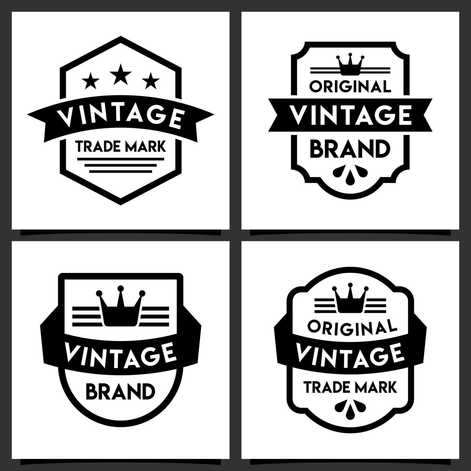 Label product vintage design collection - $5 - MasterBundles