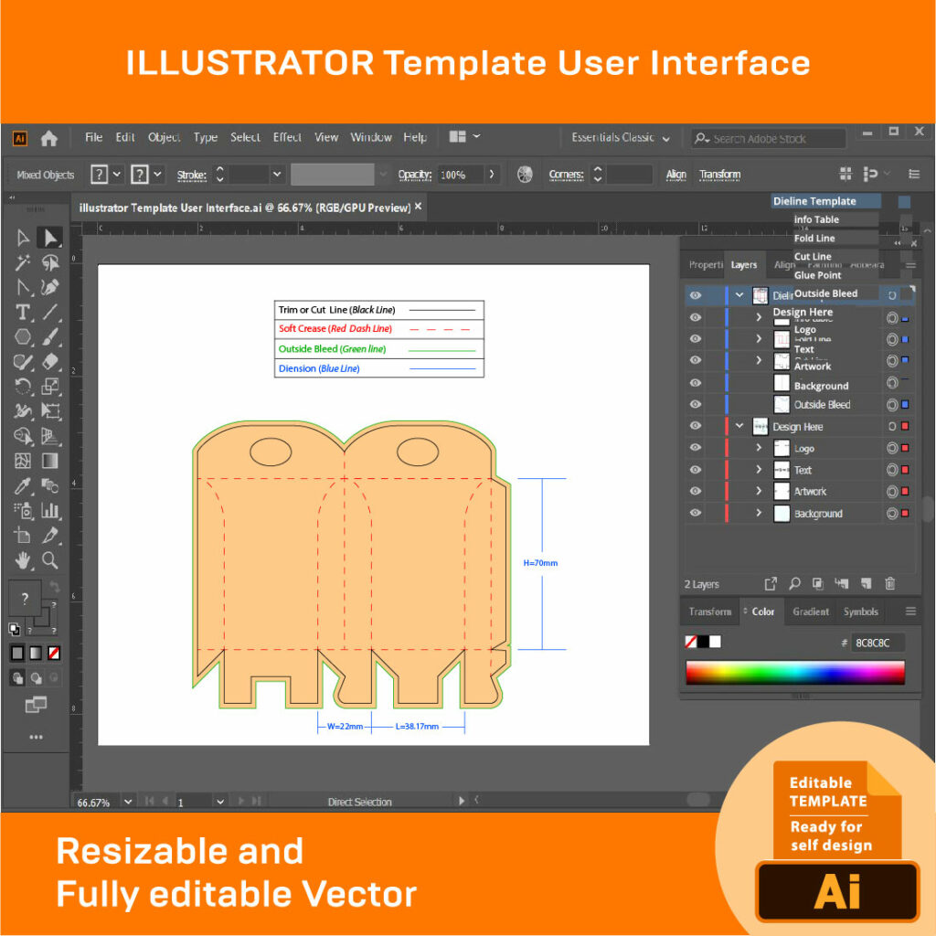 Large Gift Box Template Svg Box Cricut Silhouette Gift Box Masterbundles