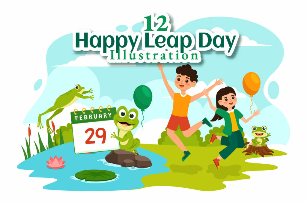 12 Happy Leap Day Illustration - MasterBundles