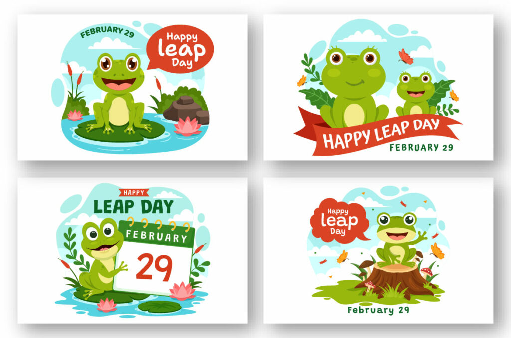 12 Happy Leap Day Illustration - MasterBundles