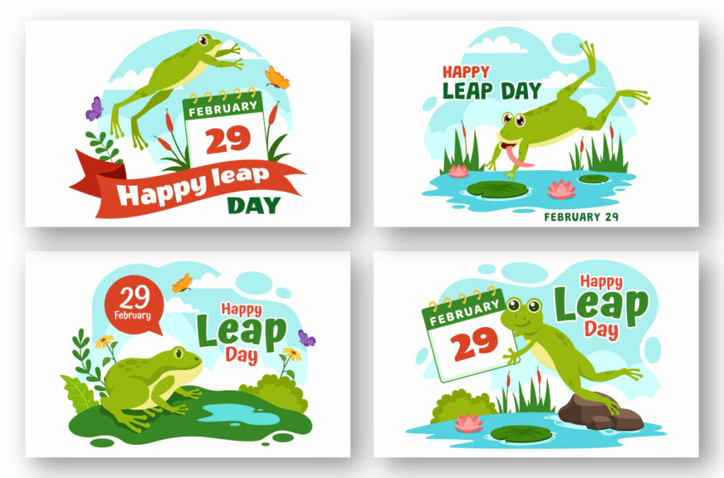 12 Happy Leap Day Illustration - MasterBundles