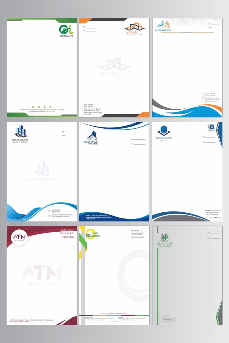 letter head different design creative with logos - MasterBundles