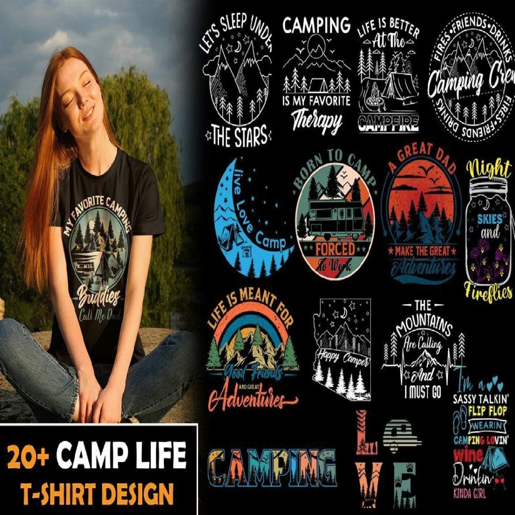 Camping T-Shirt Bundle - MasterBundles