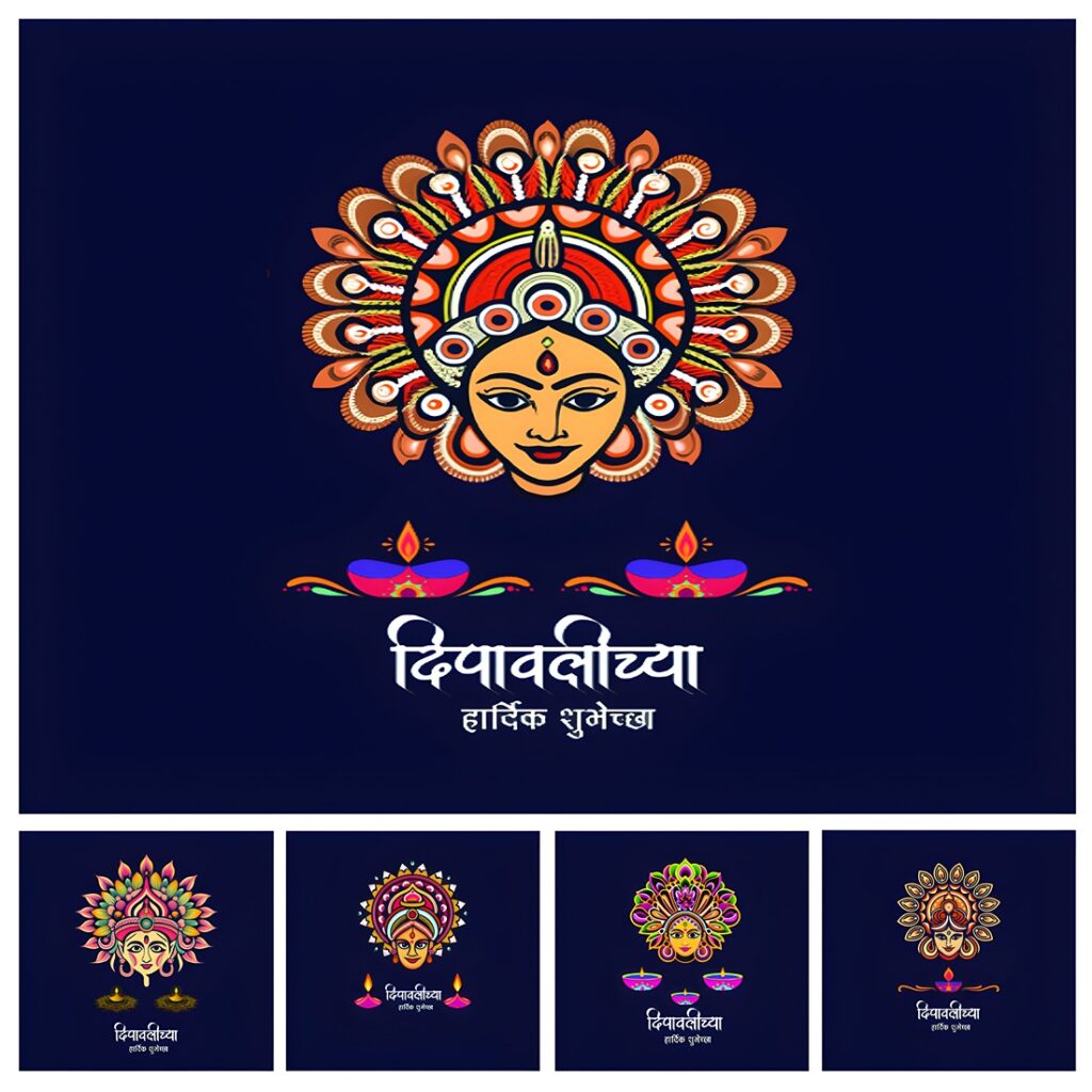 Shubh Diwali - Maa Laxmi Logo Design Template - MasterBundles