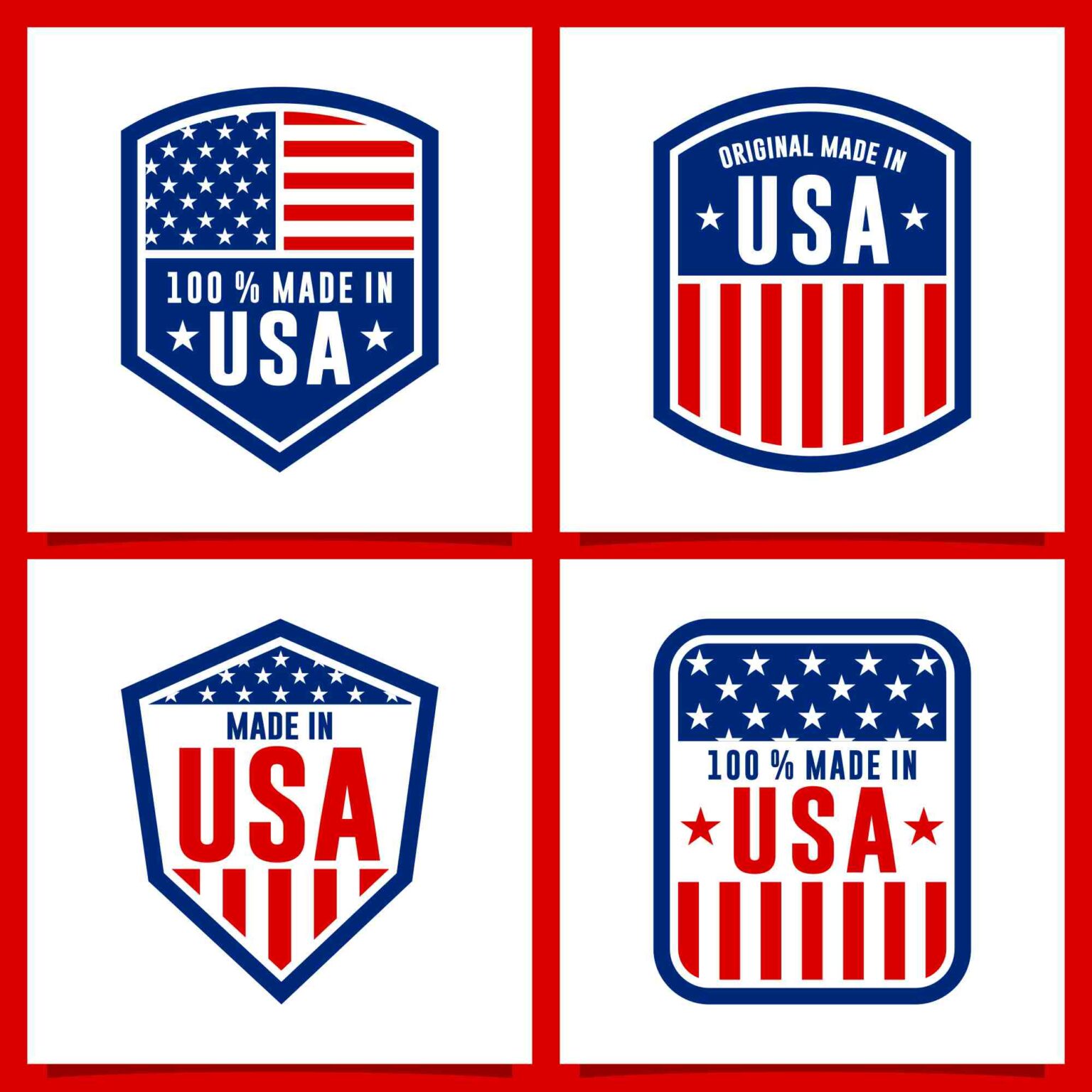 Made in USA label product design collection - $6 - MasterBundles