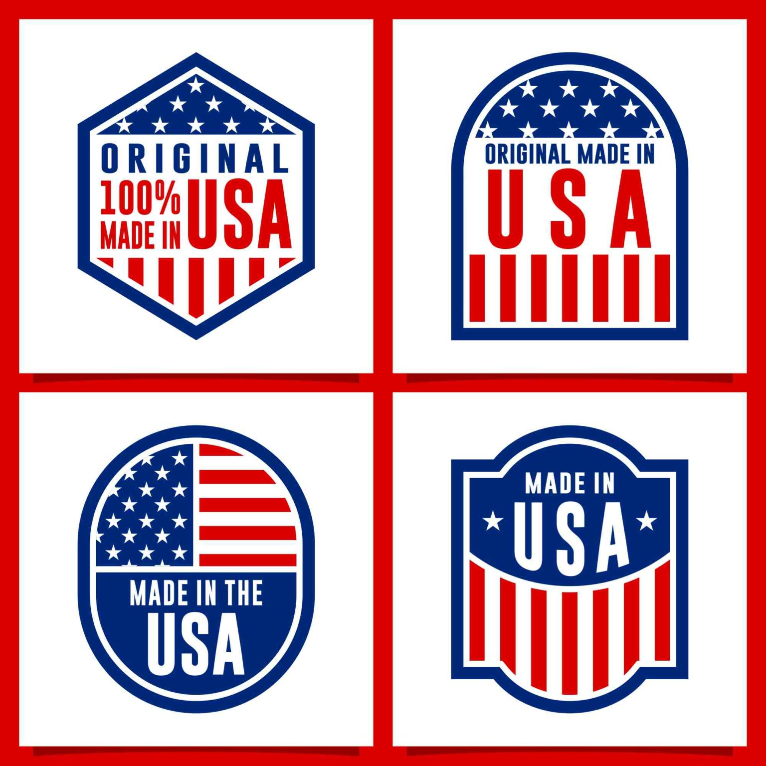 Made in USA label product design collection - $6 - MasterBundles