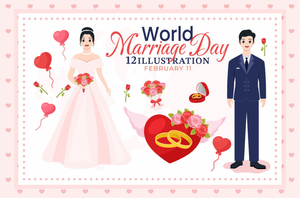 12 World Marriage Day Illustration - MasterBundles