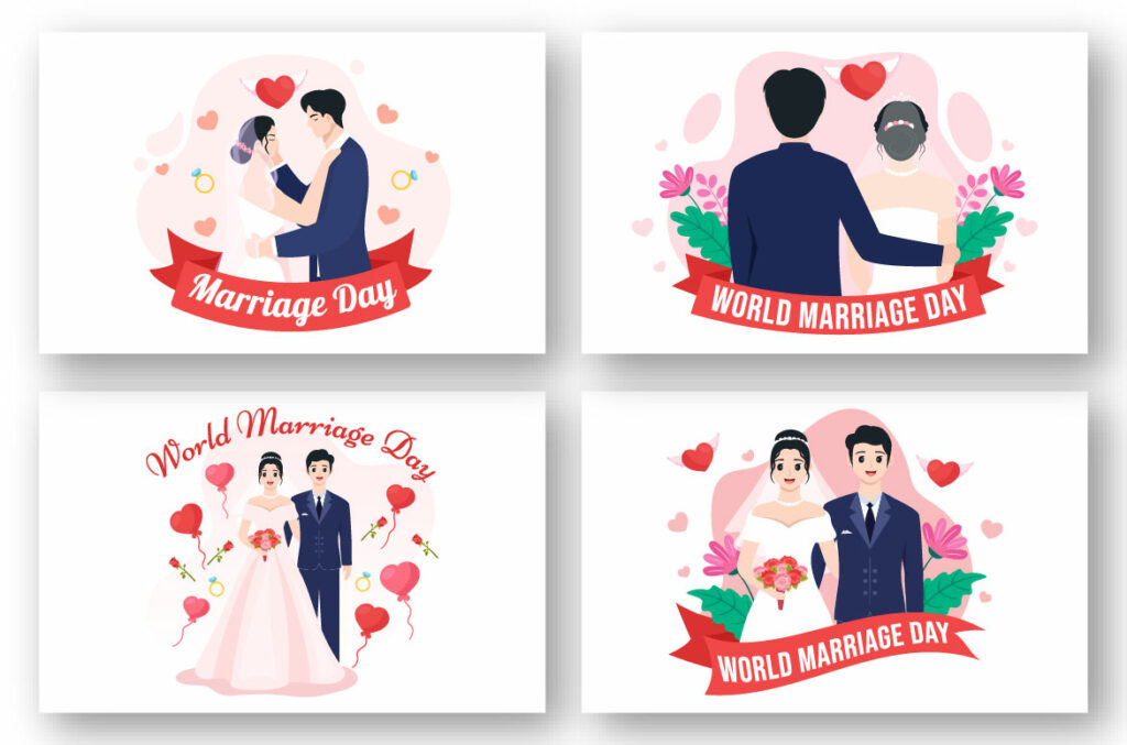 12 World Marriage Day Illustration - MasterBundles