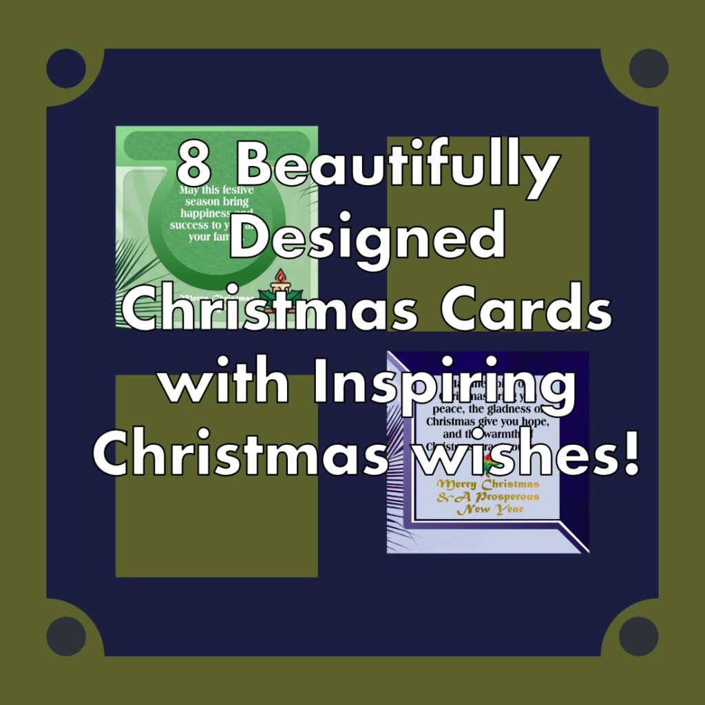 8 Beautifully Designed Christmas Cards with Inspiring Christmas Wishes ...