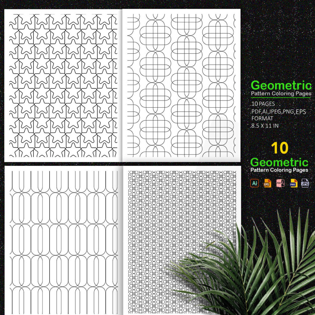 Geometric Seamless Pattern Digital Papers - MasterBundles