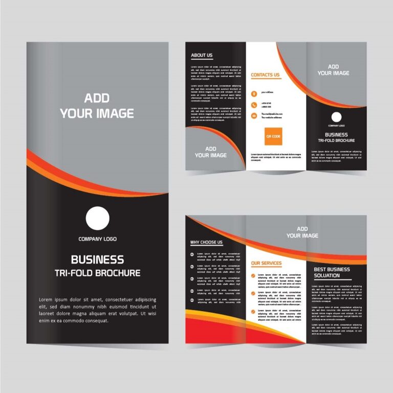 Modern Business Tri fold brochure design template editable and ...