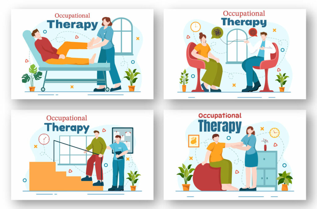 12 Occupational Therapy Illustration - MasterBundles
