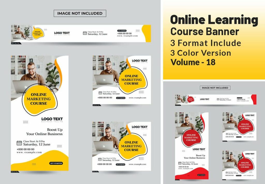 Online Courses Banner Design V-18 - MasterBundles