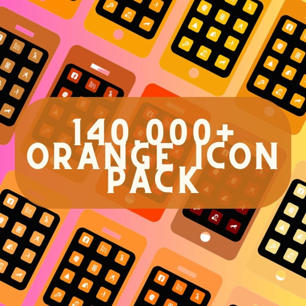 ORANGE ICONS PACK - MasterBundles