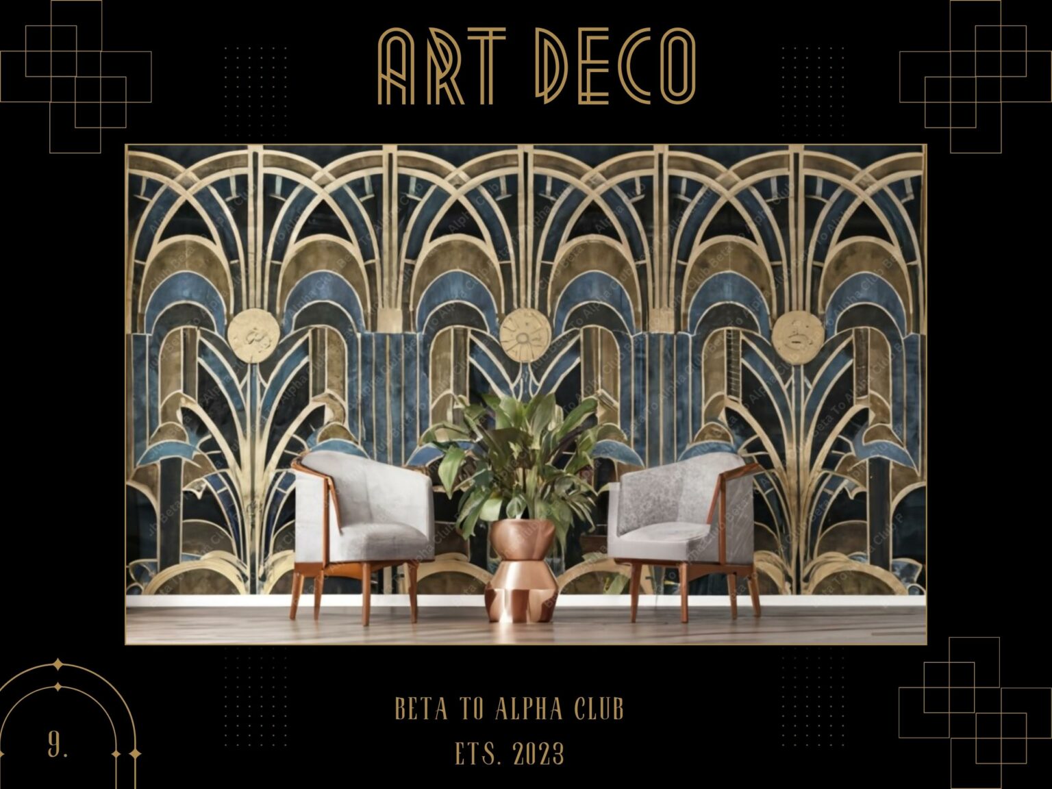 Art Deco Digital Backgrounds Wallpapers - MasterBundles