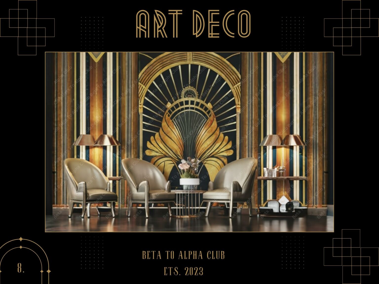 Art Deco Digital Backgrounds Wallpapers - MasterBundles